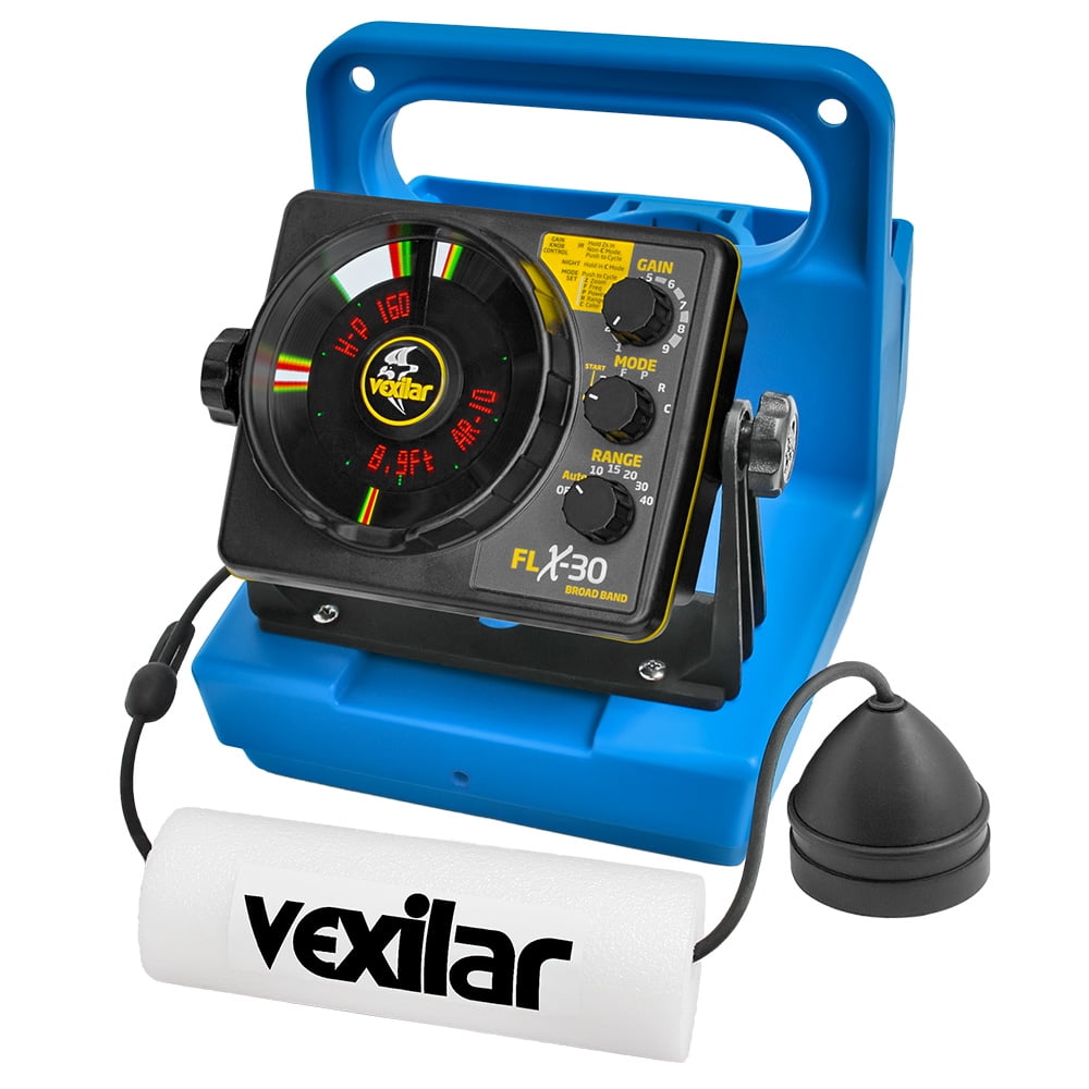 Vexilar FLX-30 Genz Pack w/Broad Band Ice Ducer Vexilar Lithium Battery ...
