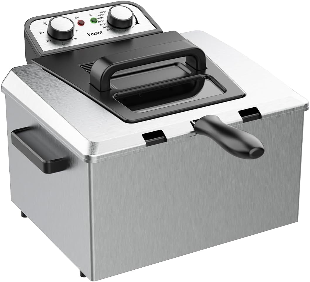 Vexon 5 Liters/21 Cups Deep Fryer, Electirc Deep Fryer with Baskets ...