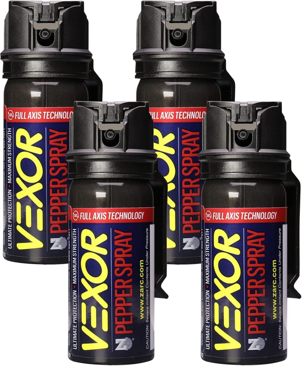 Vexor Pepper Spray Full Axis with Belt Clip for Self Defense — Maximum Police Strength, 20-Foot ...