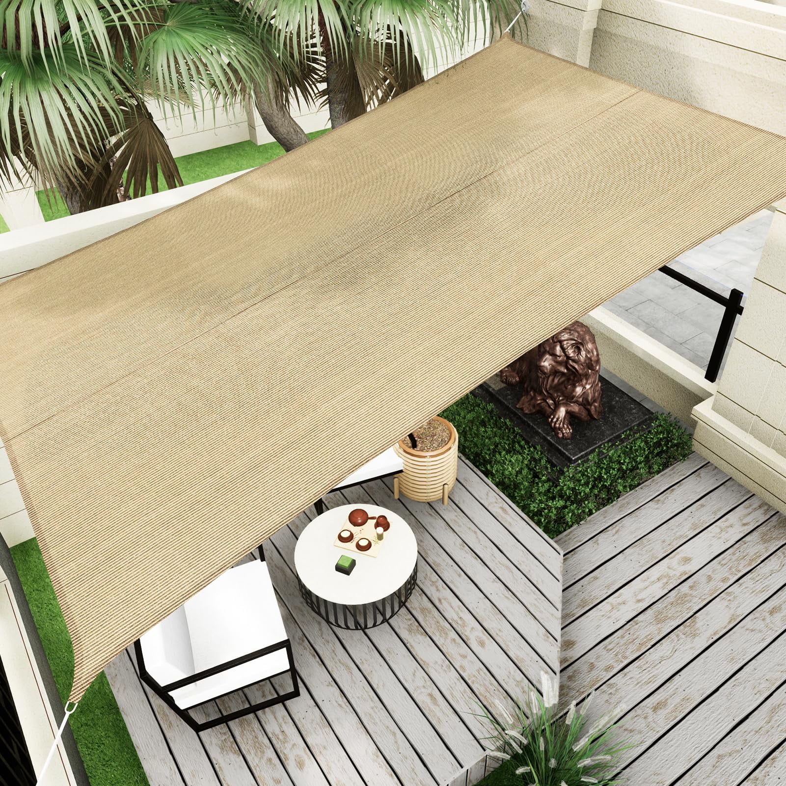 Vexoria Sun Shade Sail Canopy, 12' x 16' Rectangle 95% UV Block Shade Cover for Outdoor ...