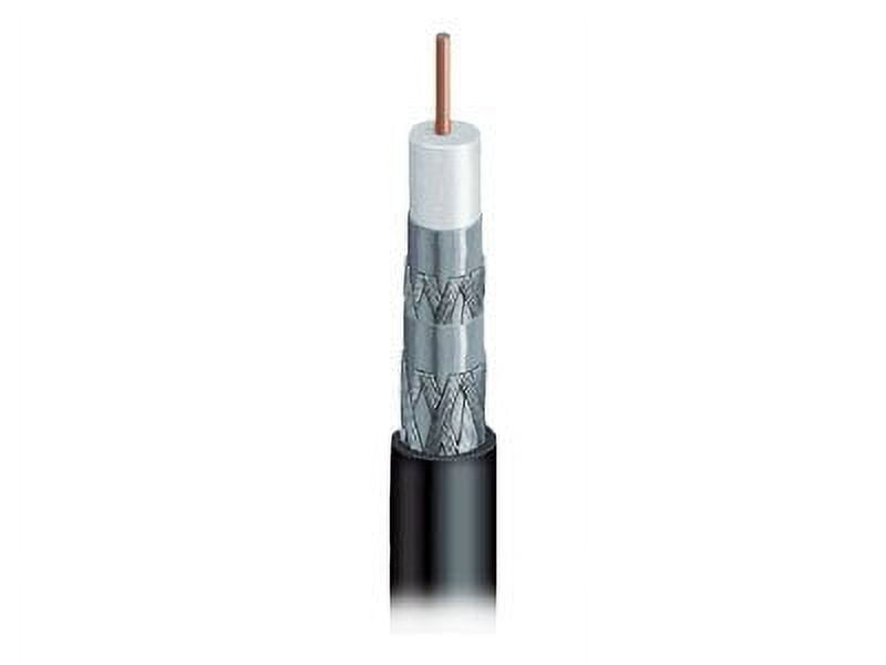 Vextra 1000' Quad Shield RG6 Coaxial Cable Black VEXV621QBB - Walmart.com