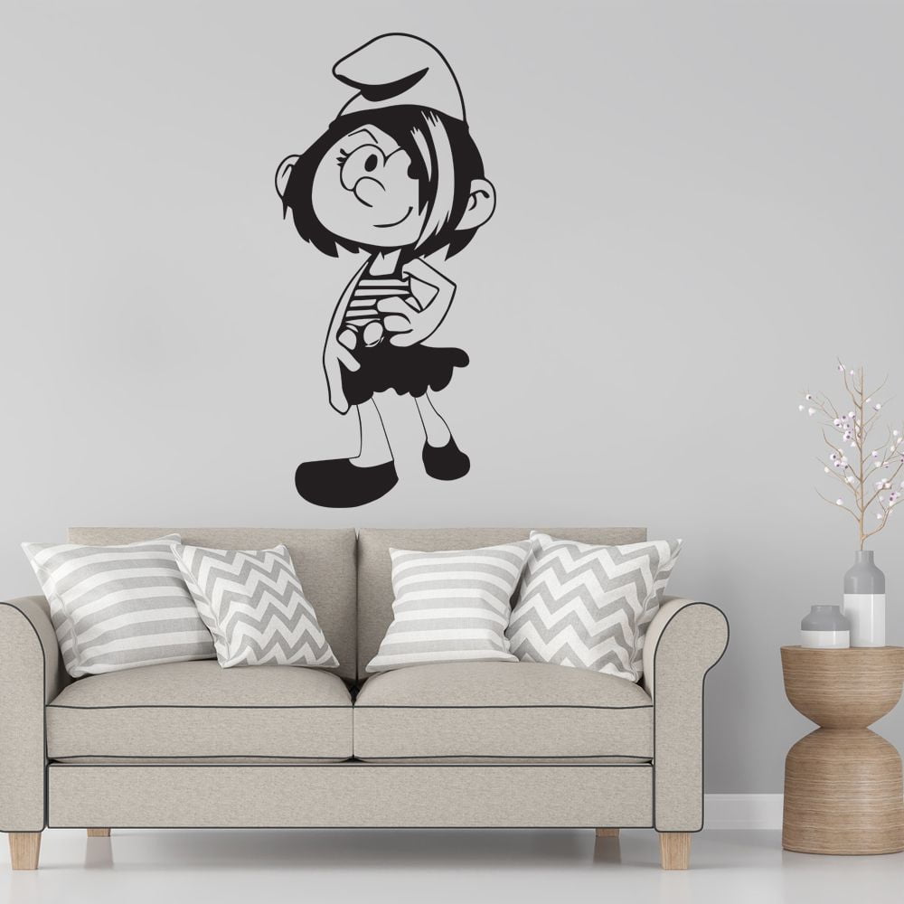 Vexy Smurf Girl The Smurfs Cartoon Character Wall Sticker Art Decal for ...