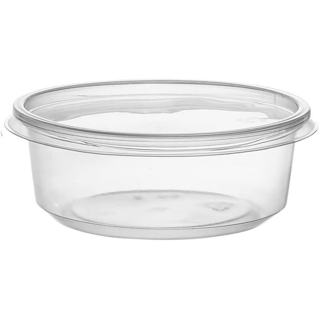 Vezee 8oz Lightweight Deli Containers with Lids Disposable Plastic Food ...