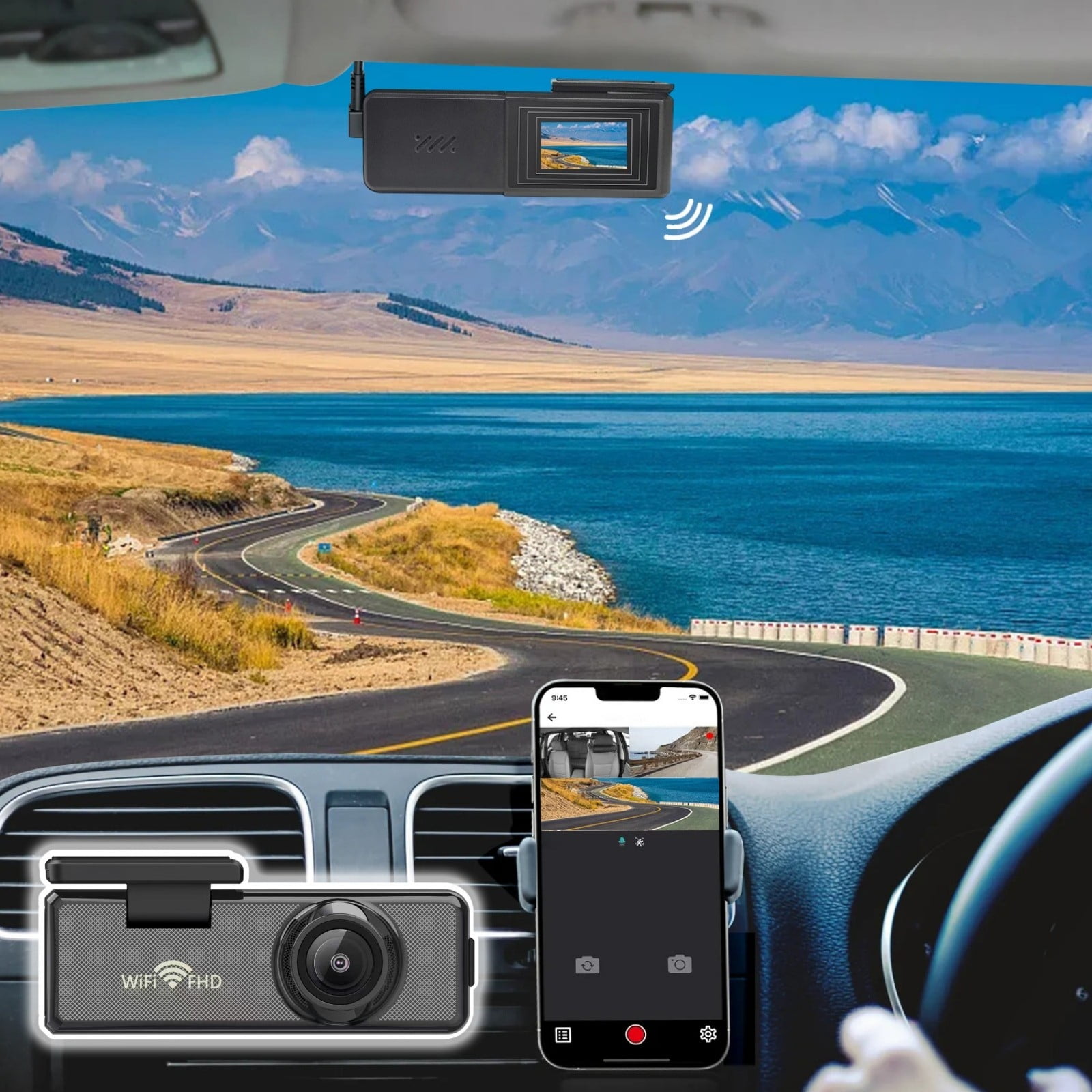 Vfedsrsge Car Camera Dash Cam Front and Back,2K Hidden Car Recorder ...