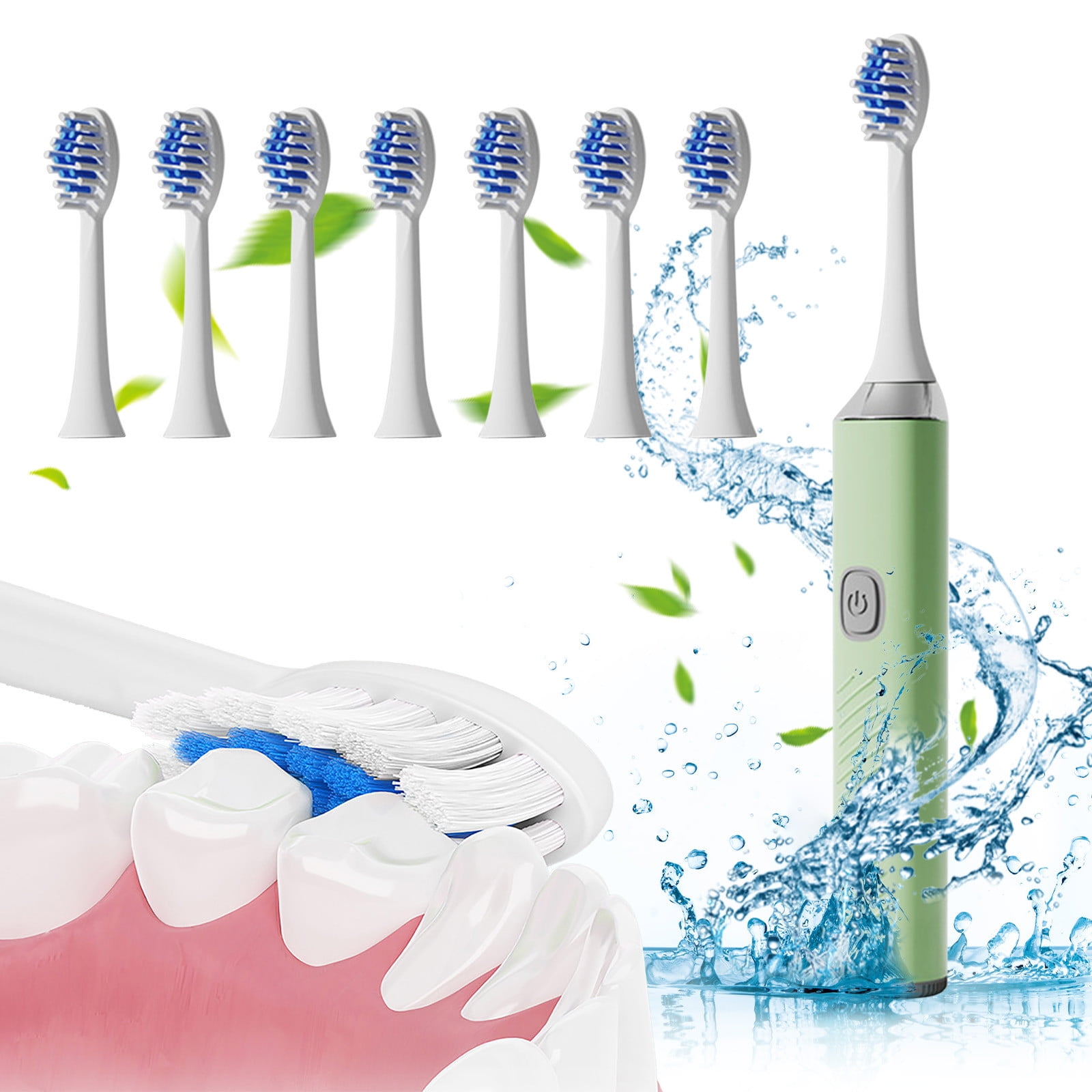 Vfedsrsge High-frequency Electric Toothbrush 8 Brush Heads, Adult And ...