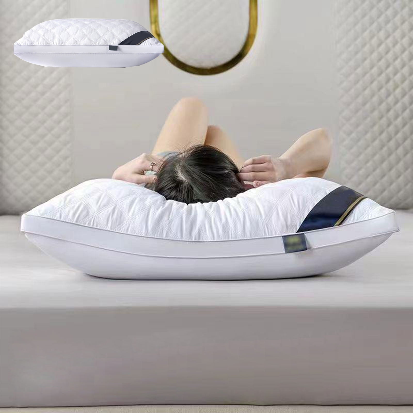 Vfedsrsge Neck Support Pillow for Side Back and Stomach Sleepers No ...