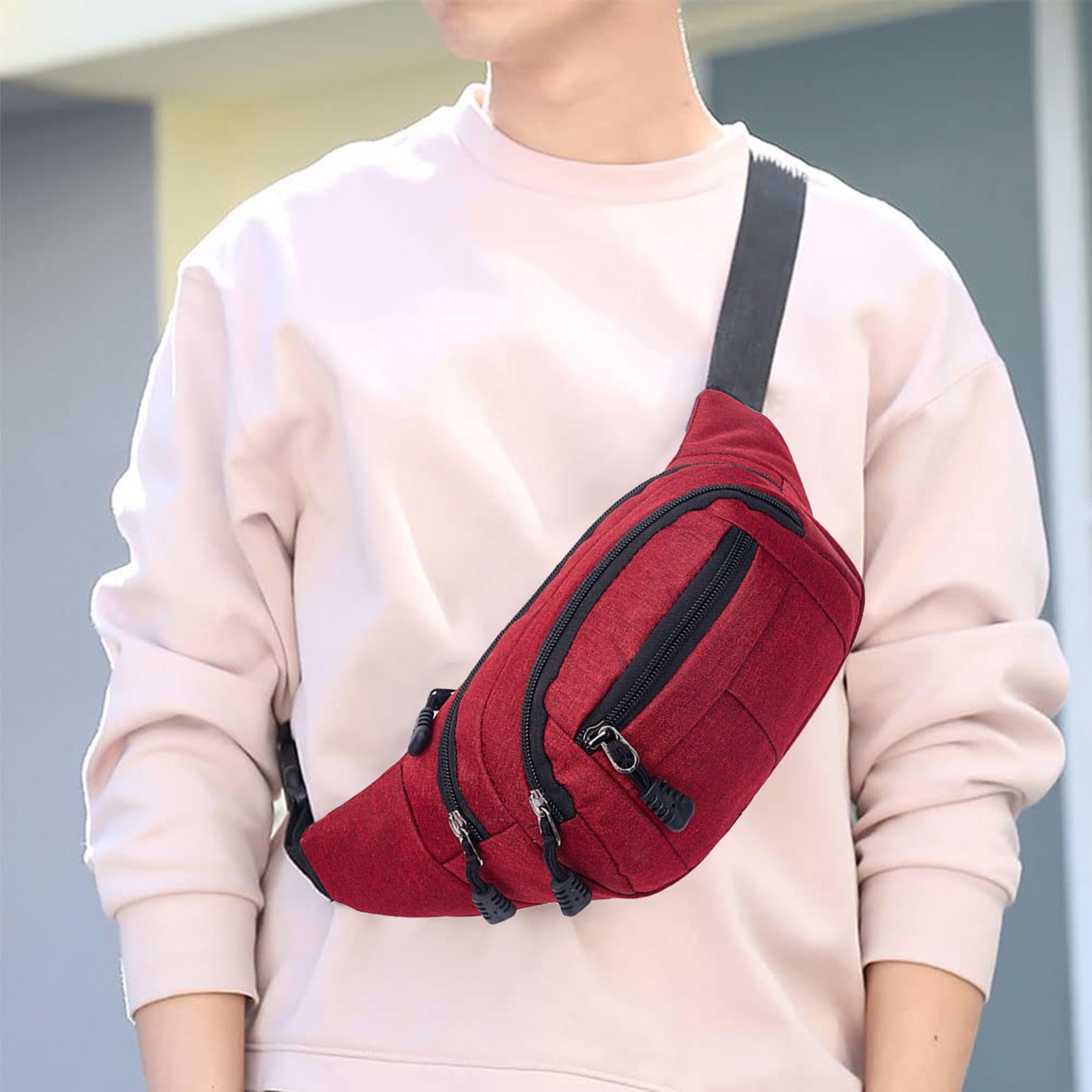 Vfedsrsge Red Crossbody Bags for Women, Men,Waterproof Shoulder Sling ...