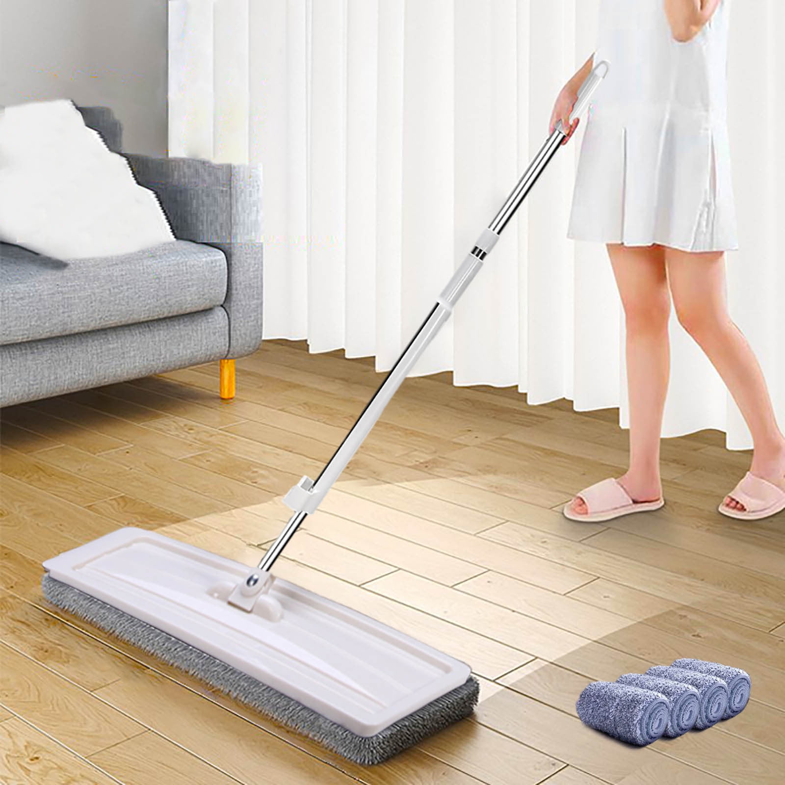 Vfedsrsge Washable Mops for Floors Sponge-Hands-Mop,Hands-Microfiber ...