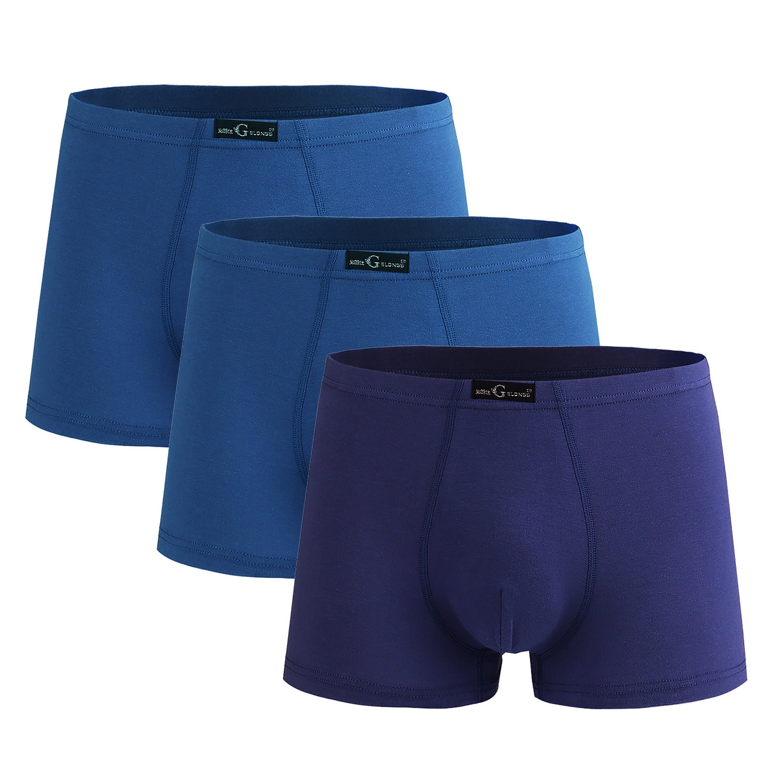 VgaVtl 3 PC Cotton Boxers for Men Panties for Men Boxer Briefs Workout ...