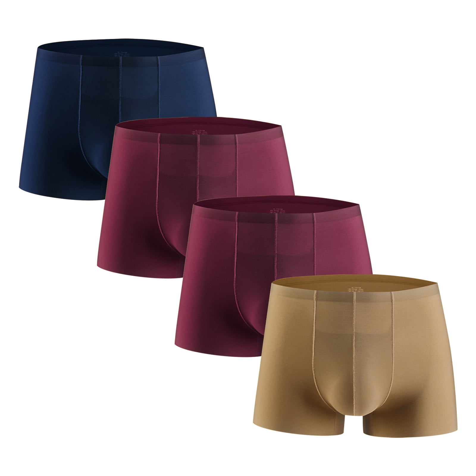 VgaVtl 4 PC Mens Boxers Ice Silk Big Men Underwear Homewear Workout ...