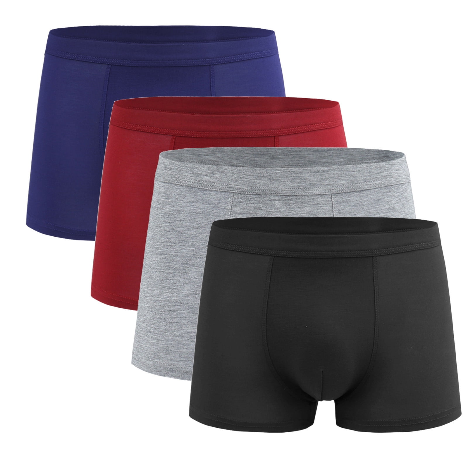 VgaVtl 4 PC Mens Boxers Large Big Men Underwear Stretch Fitness Solid ...