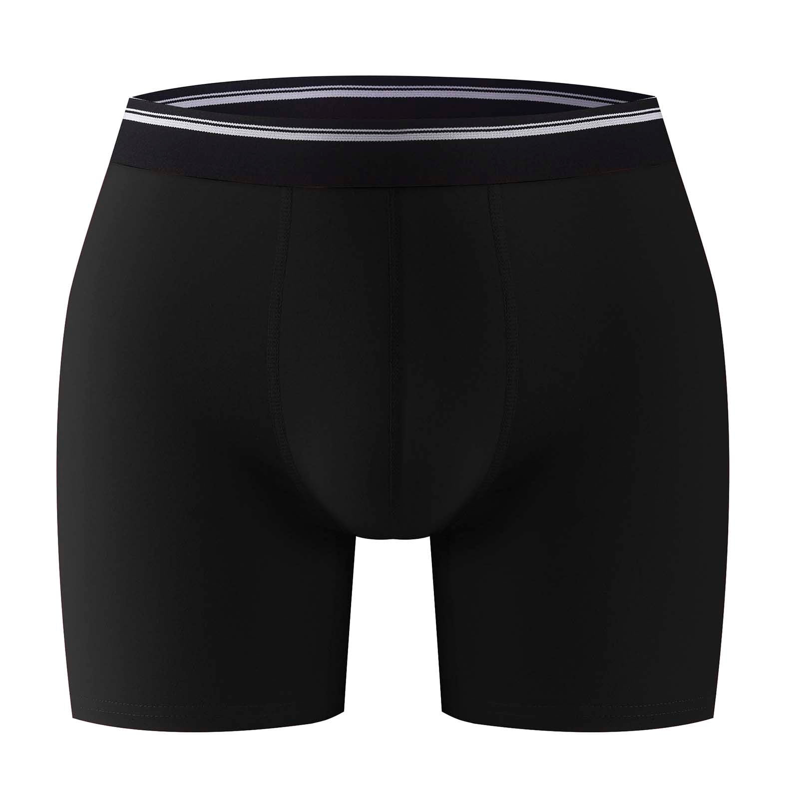VgaVtl Athletic Mens Plus Size Boxers Big Men Underwear Solid Color ...