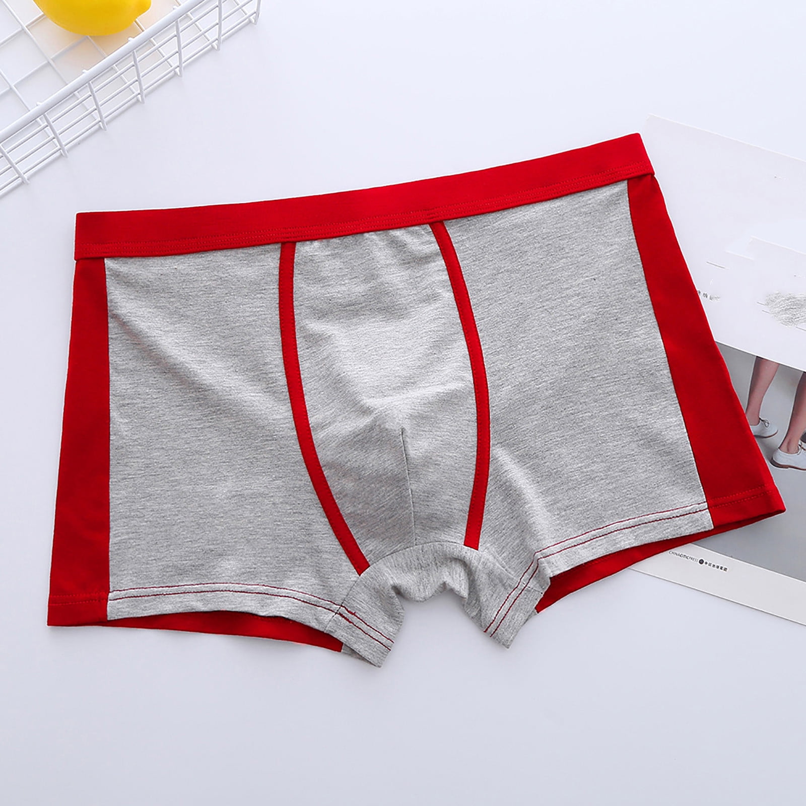 VgaVtl Big Boxers Men Cotton Underpants for Men Fitness Boxer Briefs ...