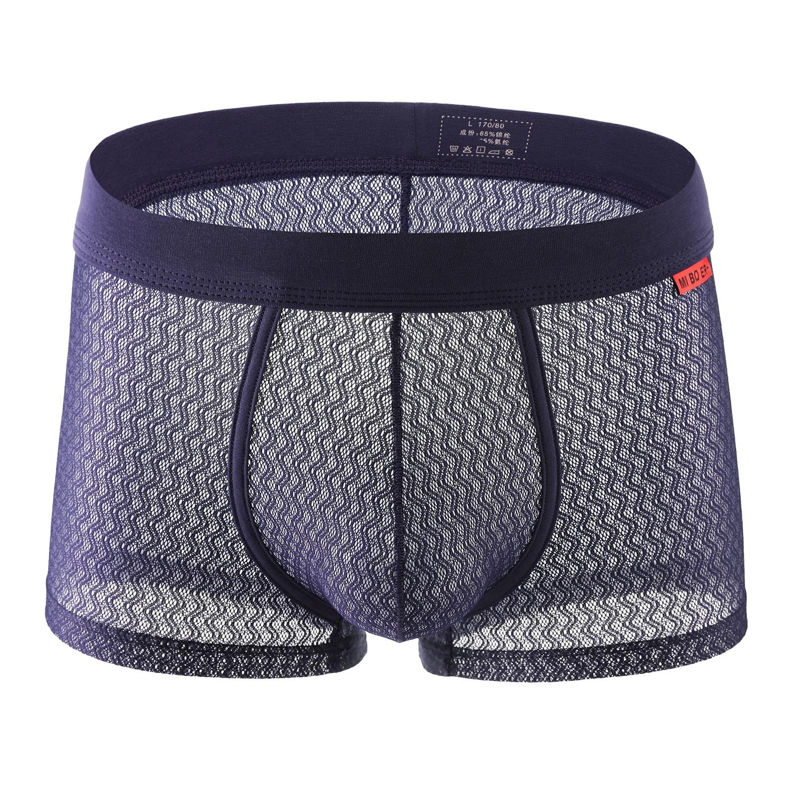 VgaVtl Big Boxers Men Mesh Mens Underwear Plus Size Breathable Sports Boxer Briefs Solid ...
