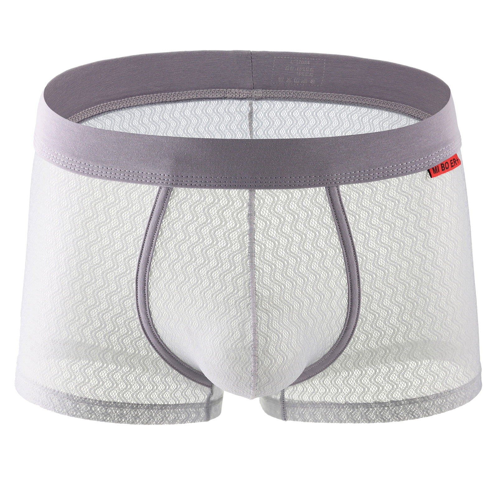 VgaVtl Boxers for Men Mesh Big Underwear Men Breathable Sports Solid ...