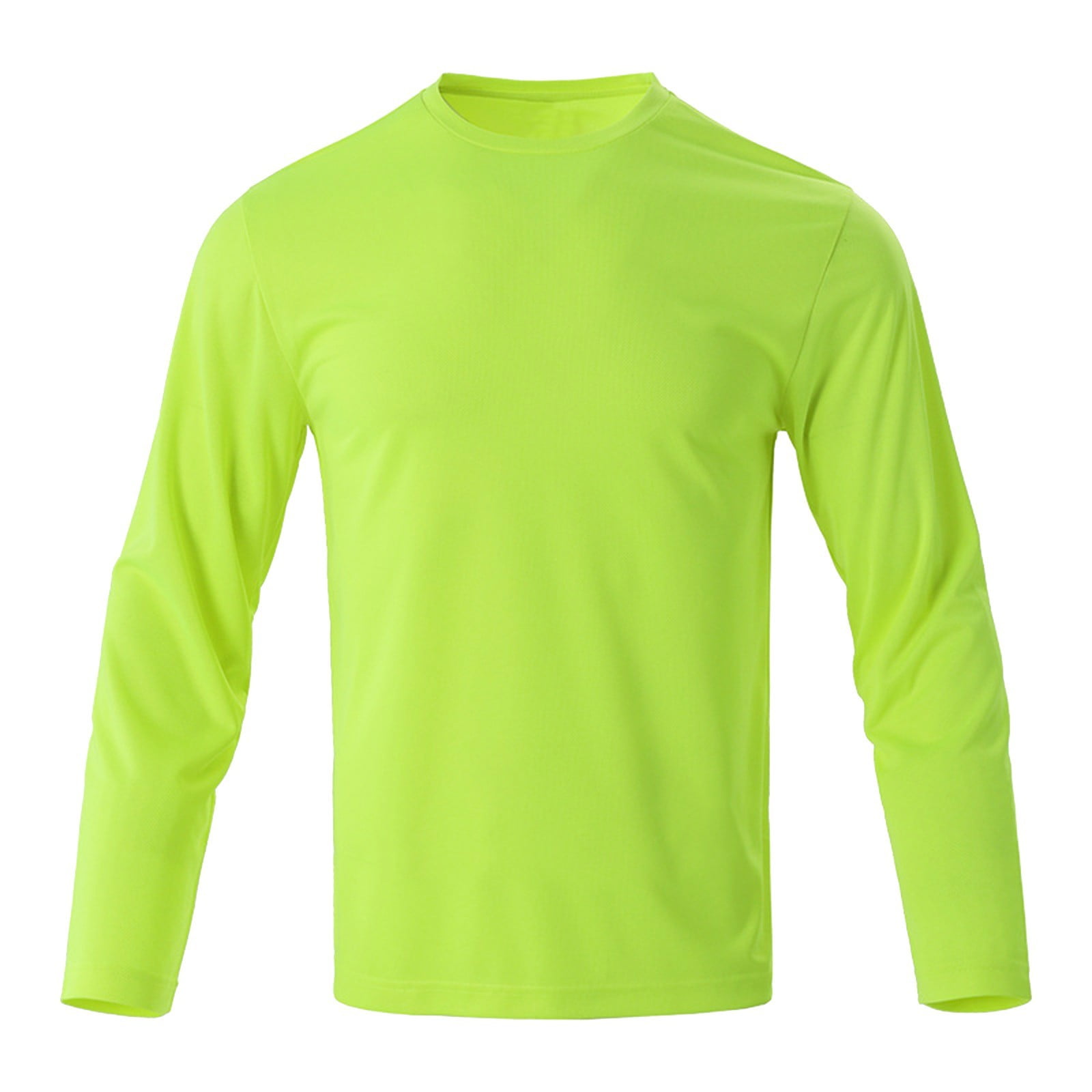 VgaVtl Mens Long Sleeve Shirts, Yellow, Casual Solid Color, Dry Fit ...