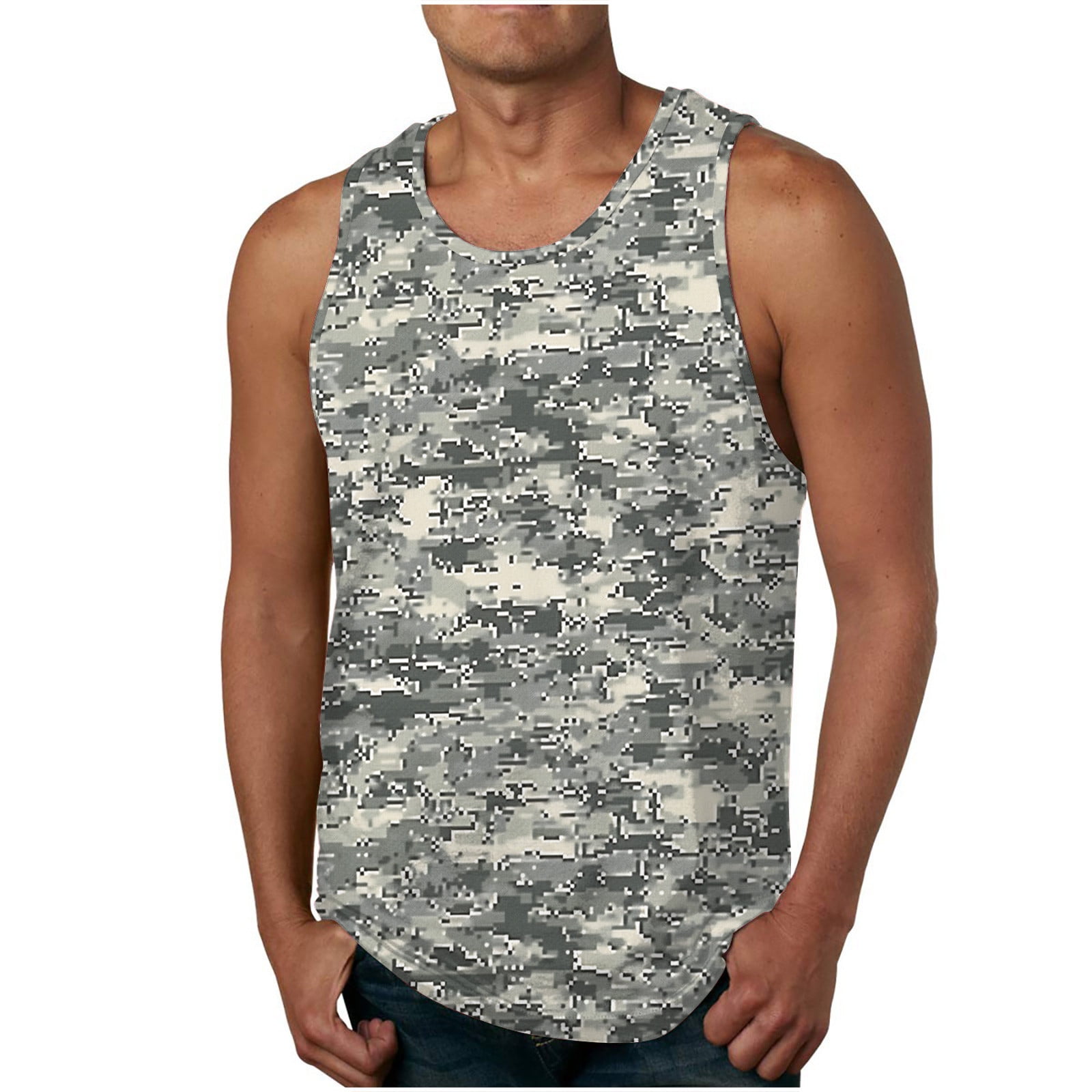 VgaVtl Muscle Men's Tank Shirts Sleeveless Mens Shirts Relaxed Fit ...