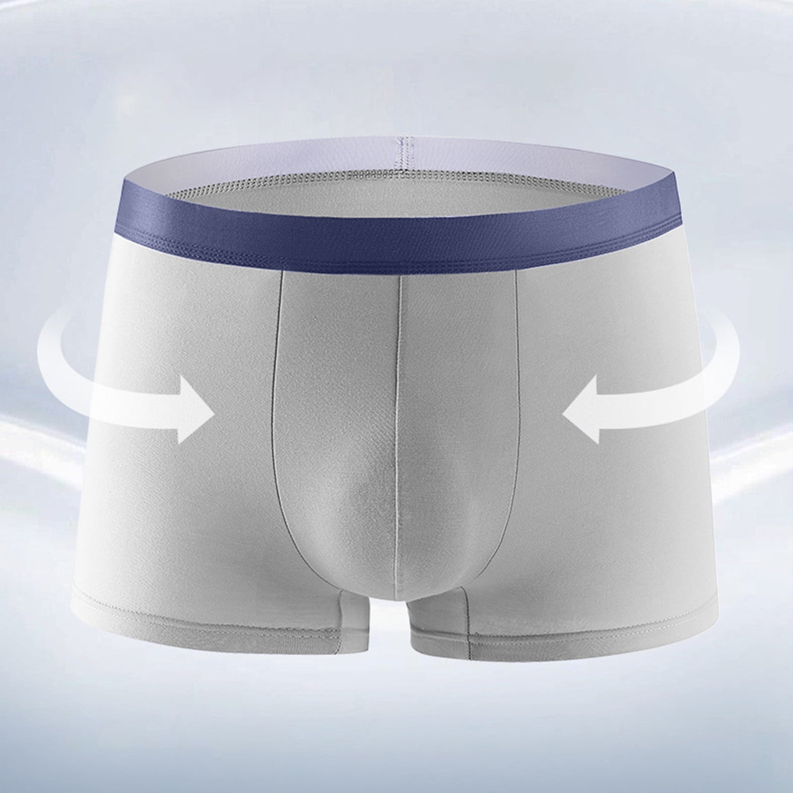 VgaVtl Sports Plus Size Mens Boxers Panties for Men Solid Color Stretch ...