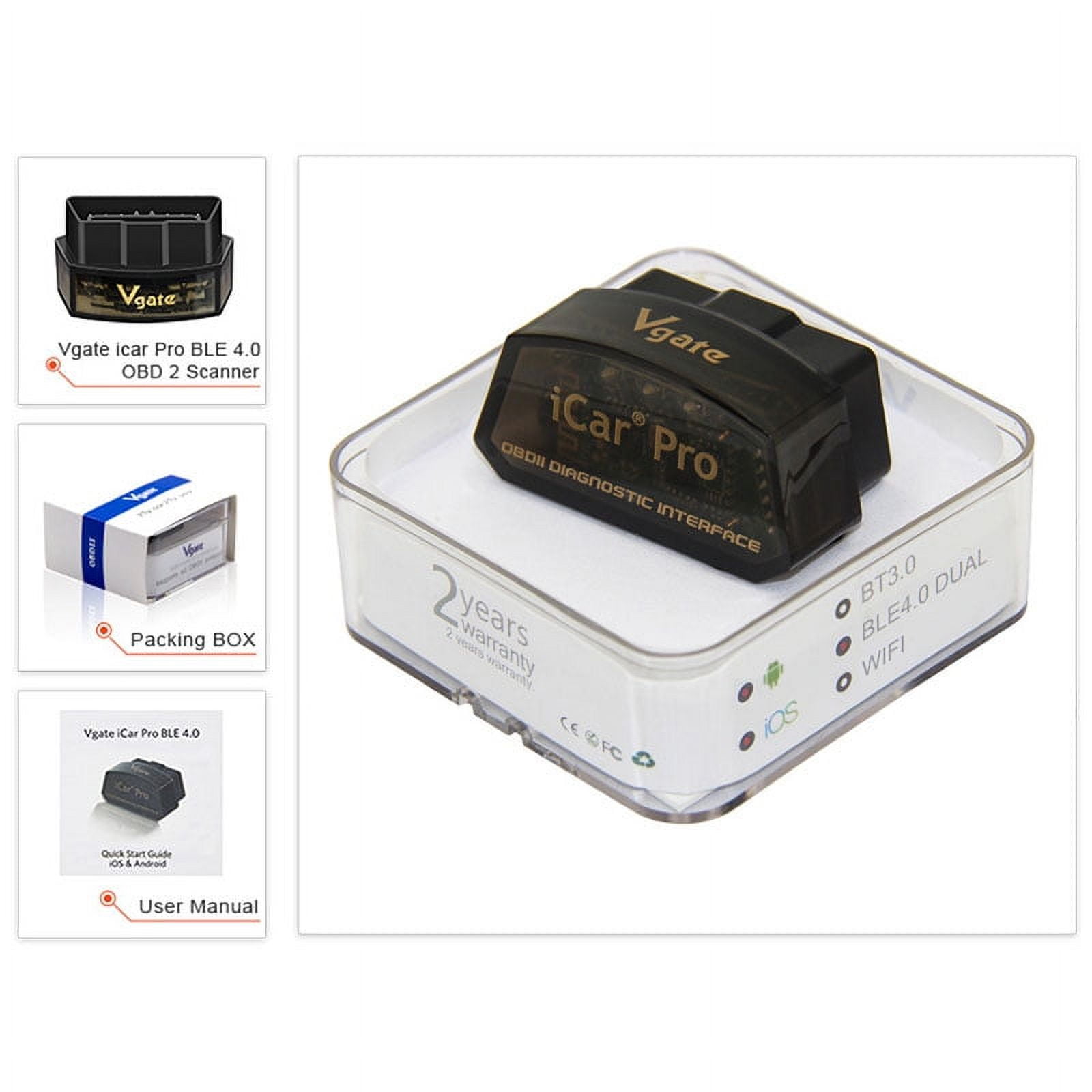 Vgate UD-1 Automotive Diagnostic Tools with Code Reader Black - Walmart.com