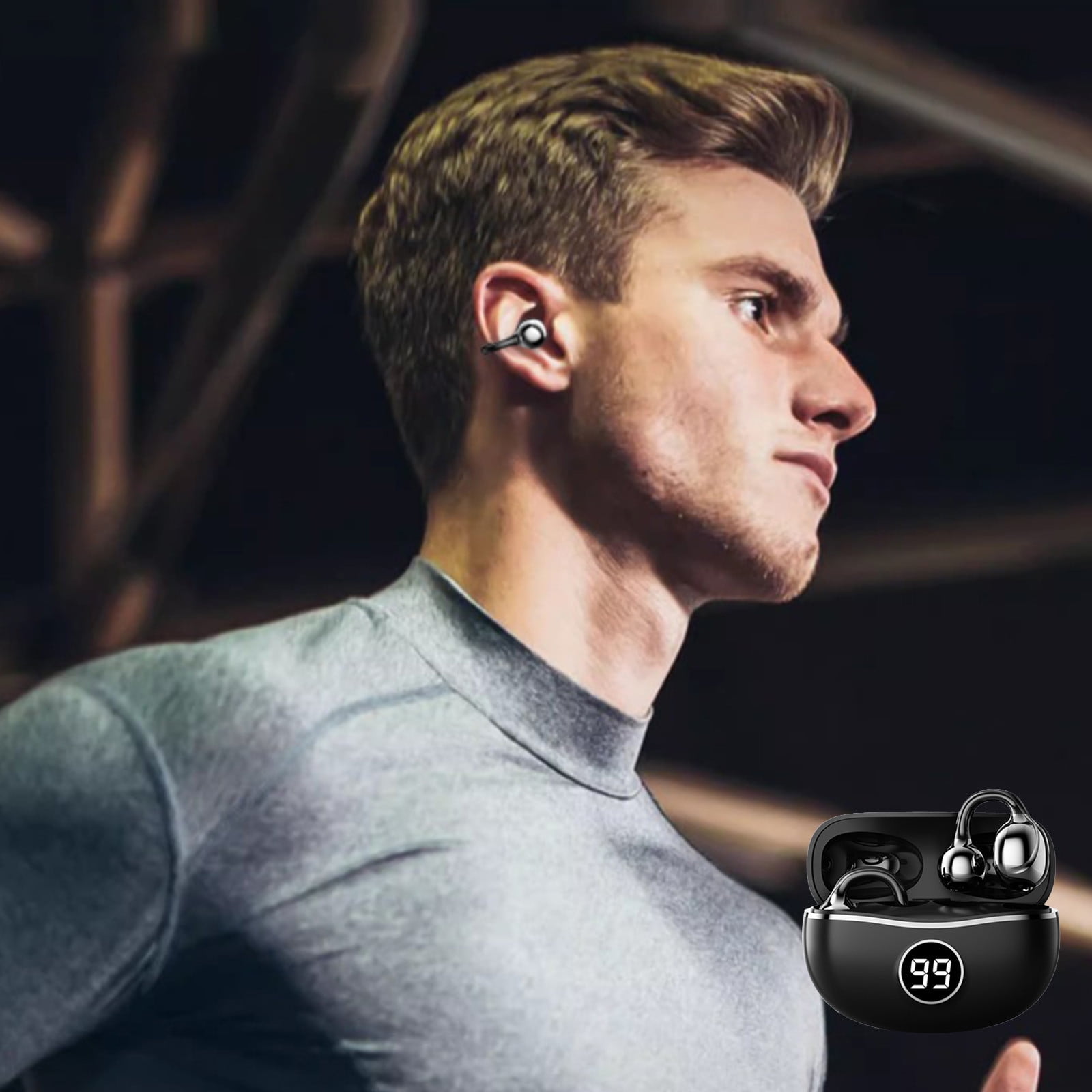 Vggrvlo 2025 Newest Open Ear Headphones with ENC Mic Clip Wireless ...