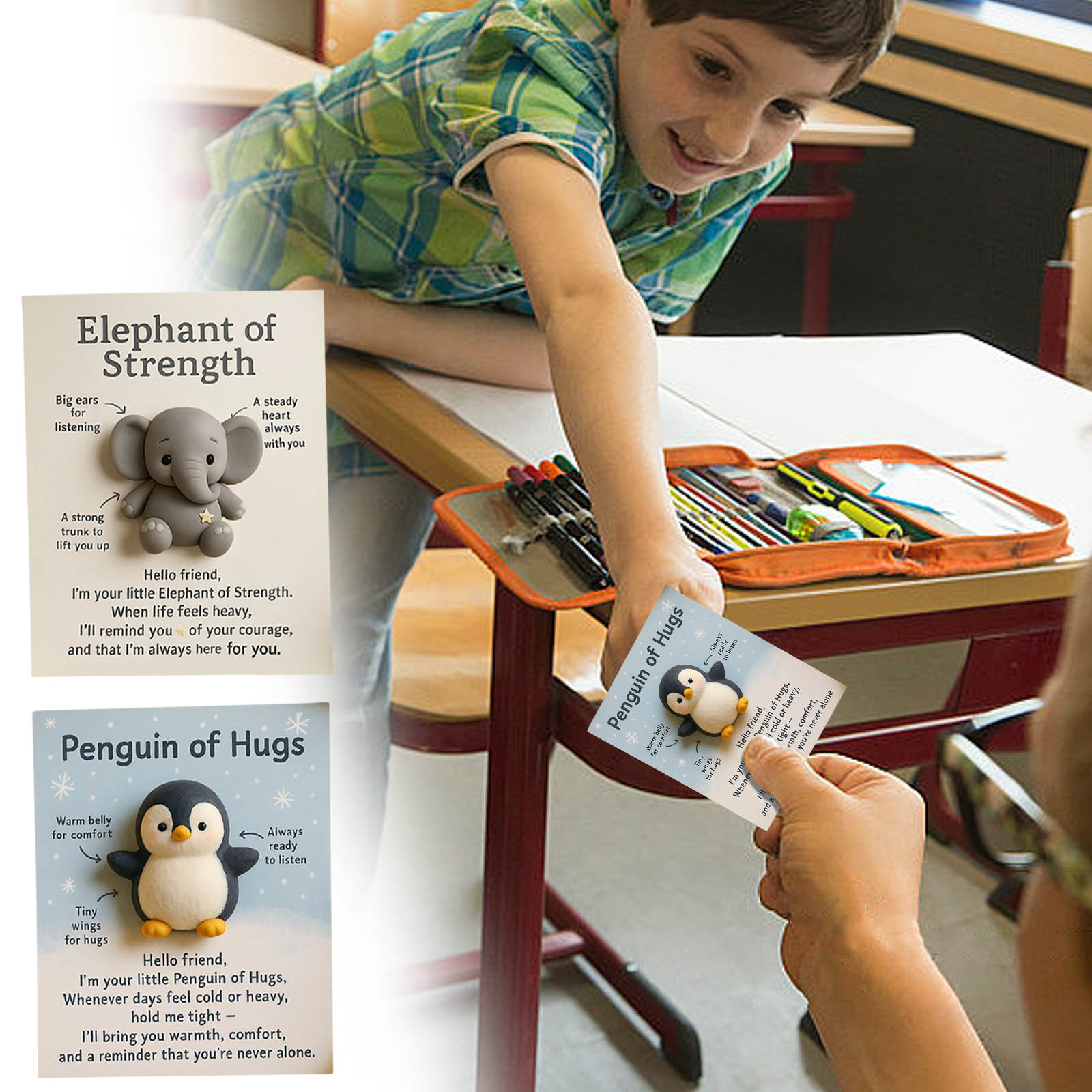 Vggrvlo Under 5 Animal Pocket Hug Gifts Pocket Hug Penguin Emotional ...