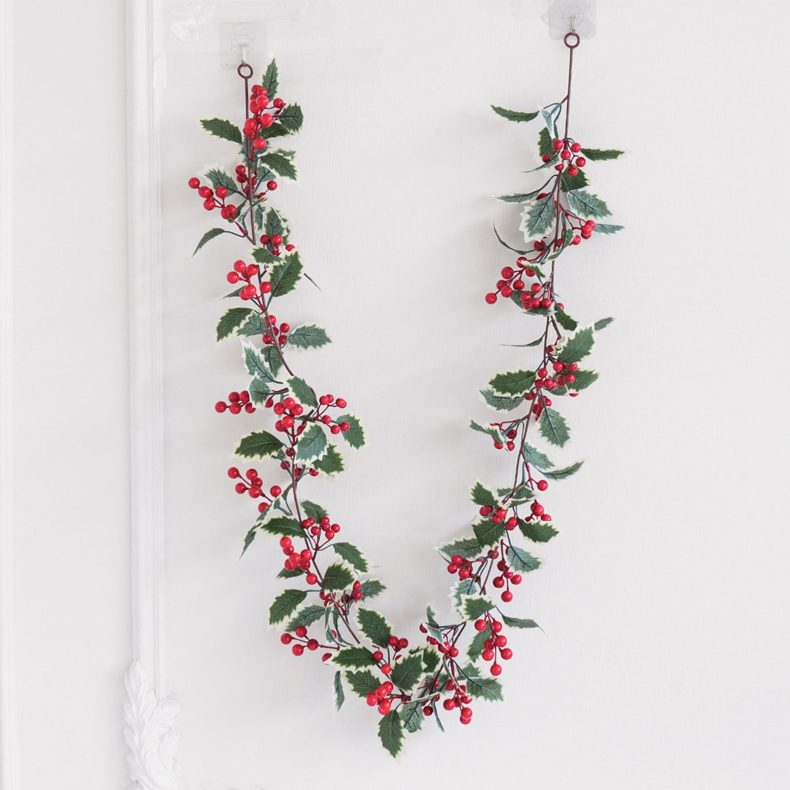 Vggrvlo 6FT Christmas Garland Green Artificial Greenery Garland ...