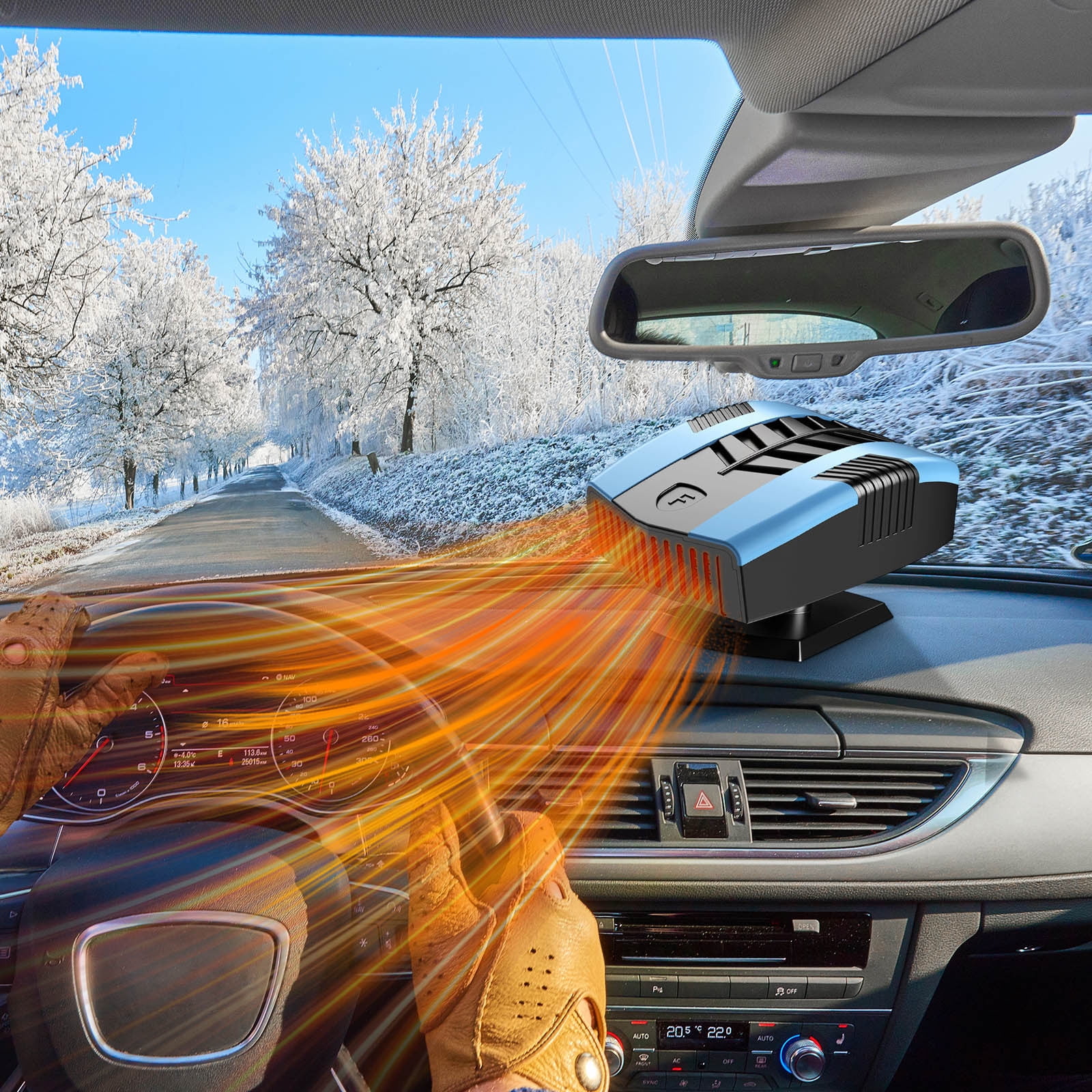 Vggrvlo Car Heater Portable 12V Car Heaters & Defroster 200W Fast ...