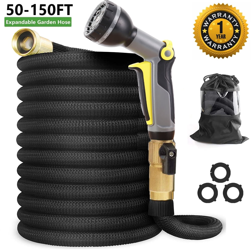 Vhccirt 50/75/100/150ft Upgraded Expandable Garden Hose Set, Extra ...