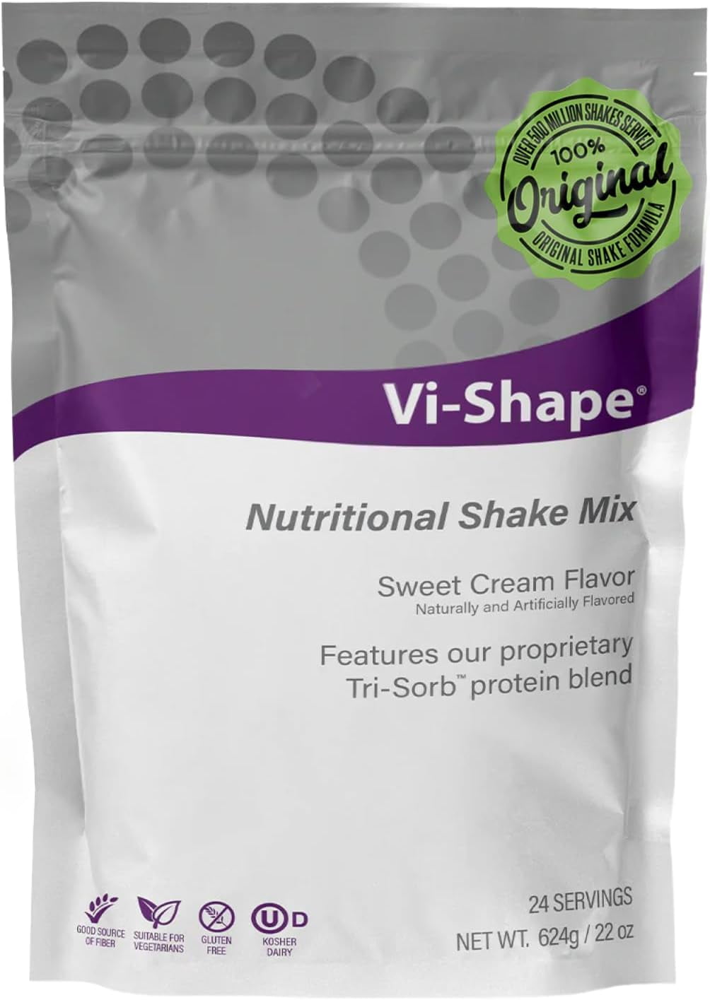 Vi-Shape Nutritional Shake Mix Sweet Cream Flavor | 22oz (1 Bag, 24 ...