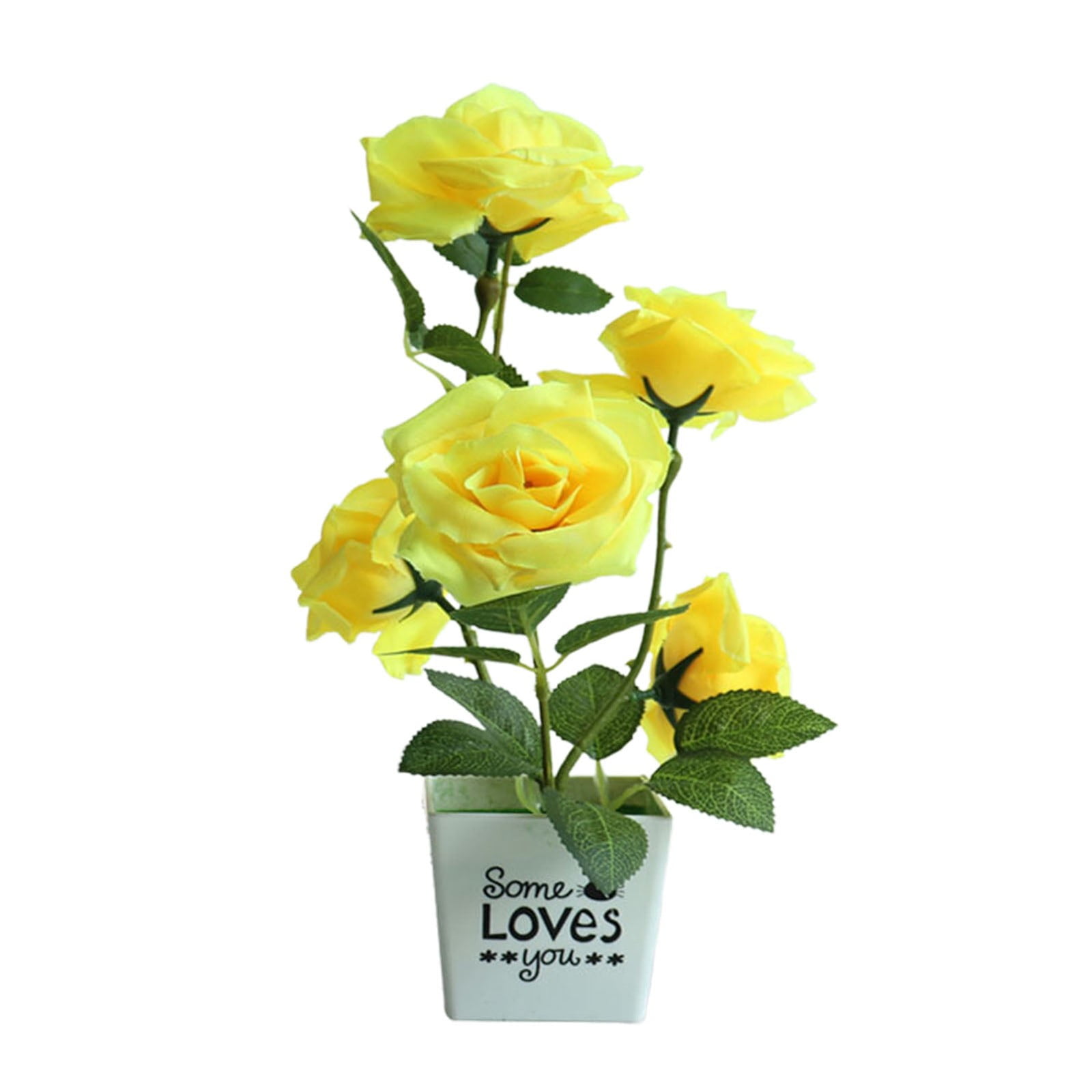 ViLaViDe Artificial Flowers In Vase Decor Silk Rose Flower Arrangements ...