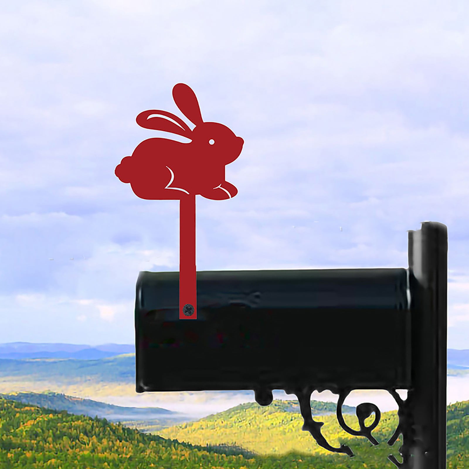 ViLaViDe Silhouette Border Station Mailbox Finial Mounted Mailbox Sign ...