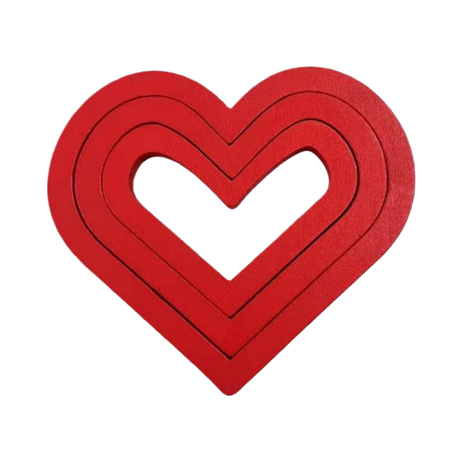 ViLaViDe Wooden Heart Centerpiece Rustic Valentine Tabletop Centerpiece ...