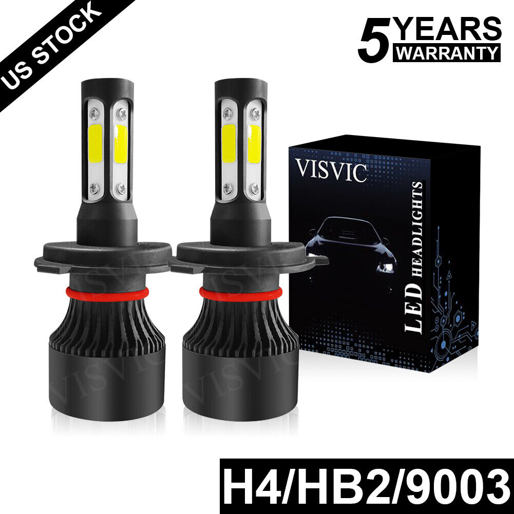 ViSVIC LED HID Headlight H4 9003 White for 1993-1997 Honda Civic del ...
