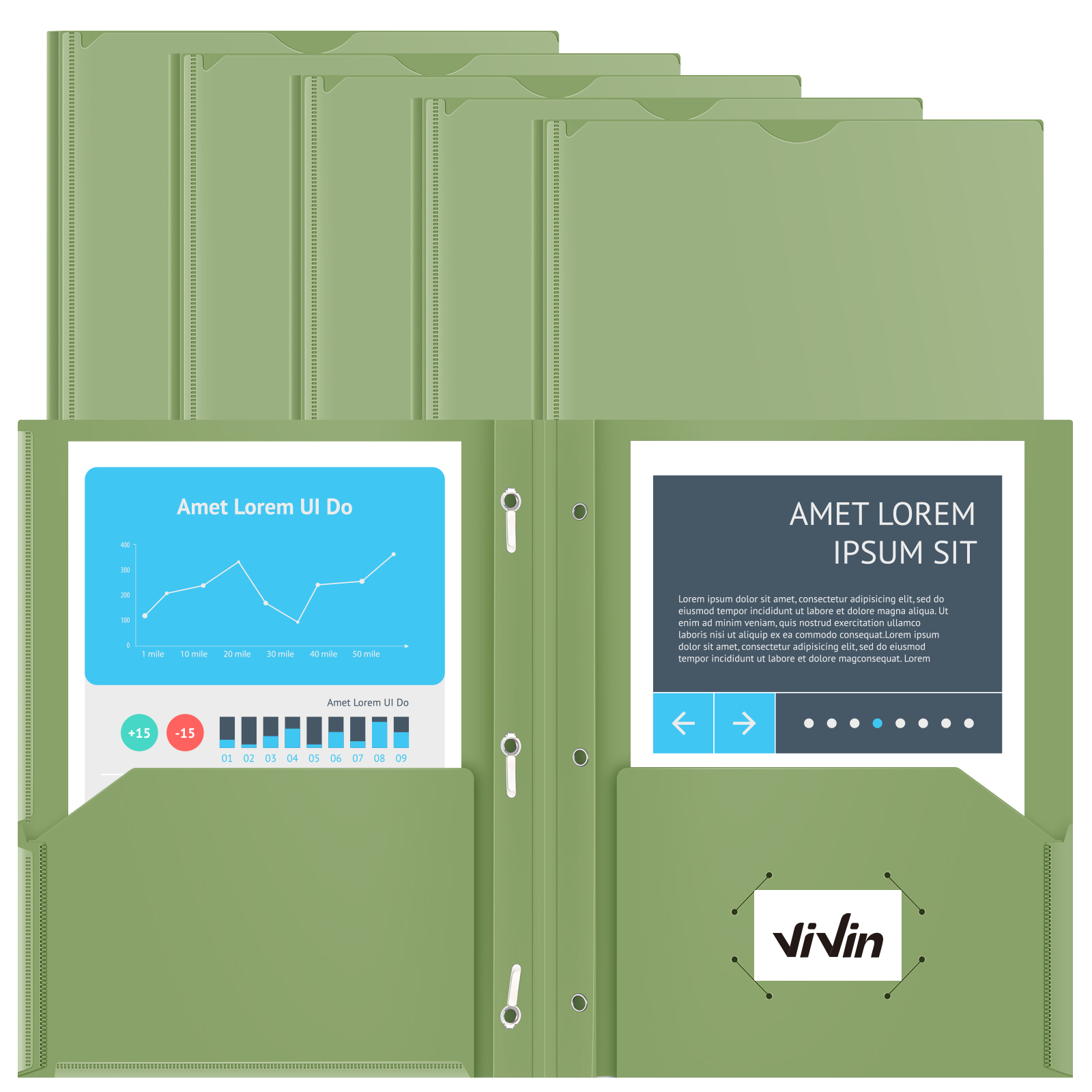 Esselte Oxford Poly Double Stuff Twin Pocket Folders - Walmart.com