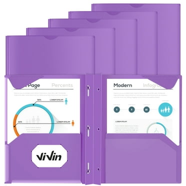 Mr. Pen- School Supply Plastic Folders, 5 pcs, Pastel Colors, Clear ...