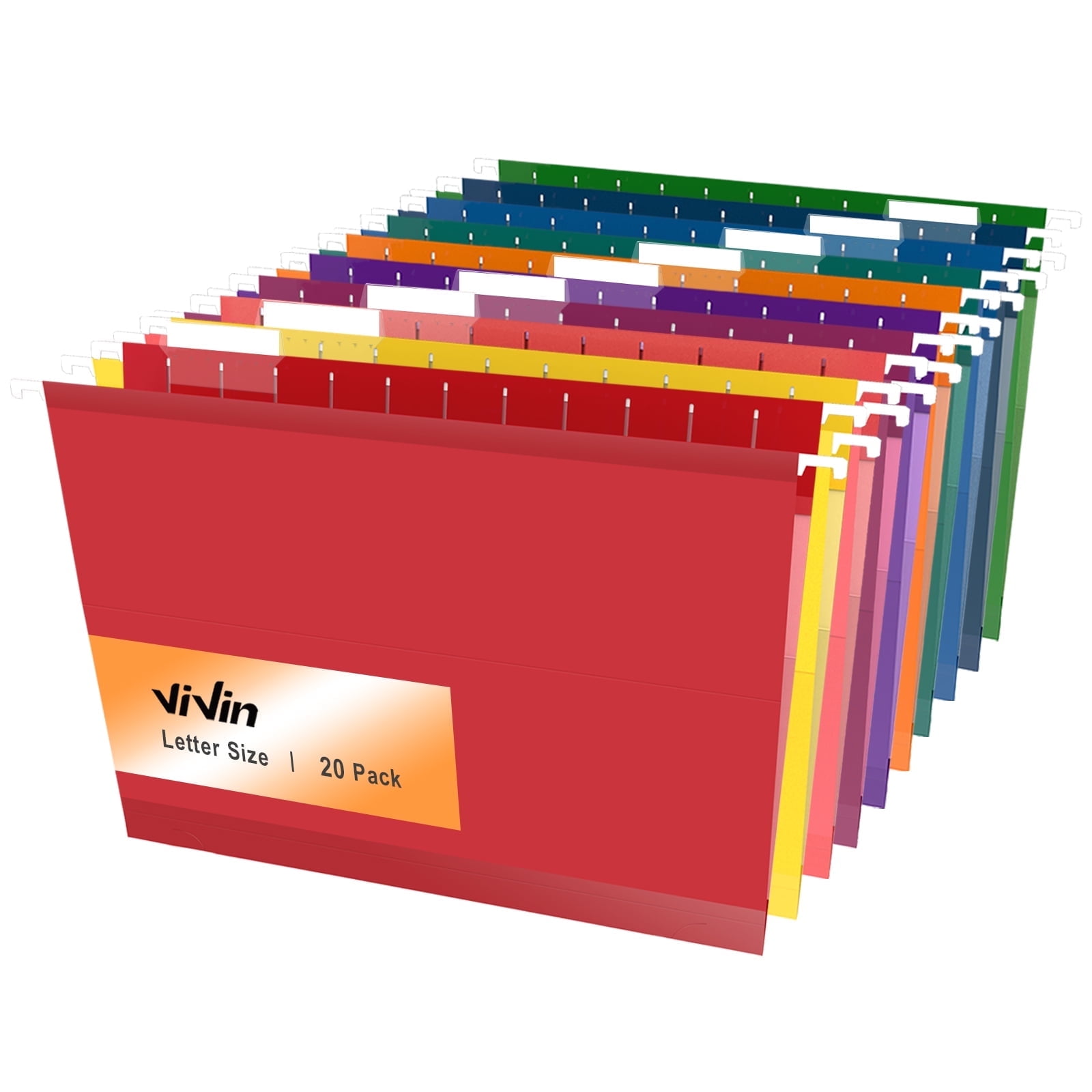 ViVin Hanging File Folders with 1/5 Cut Tabs, 1 Inch Expansion, 20 Pack ...