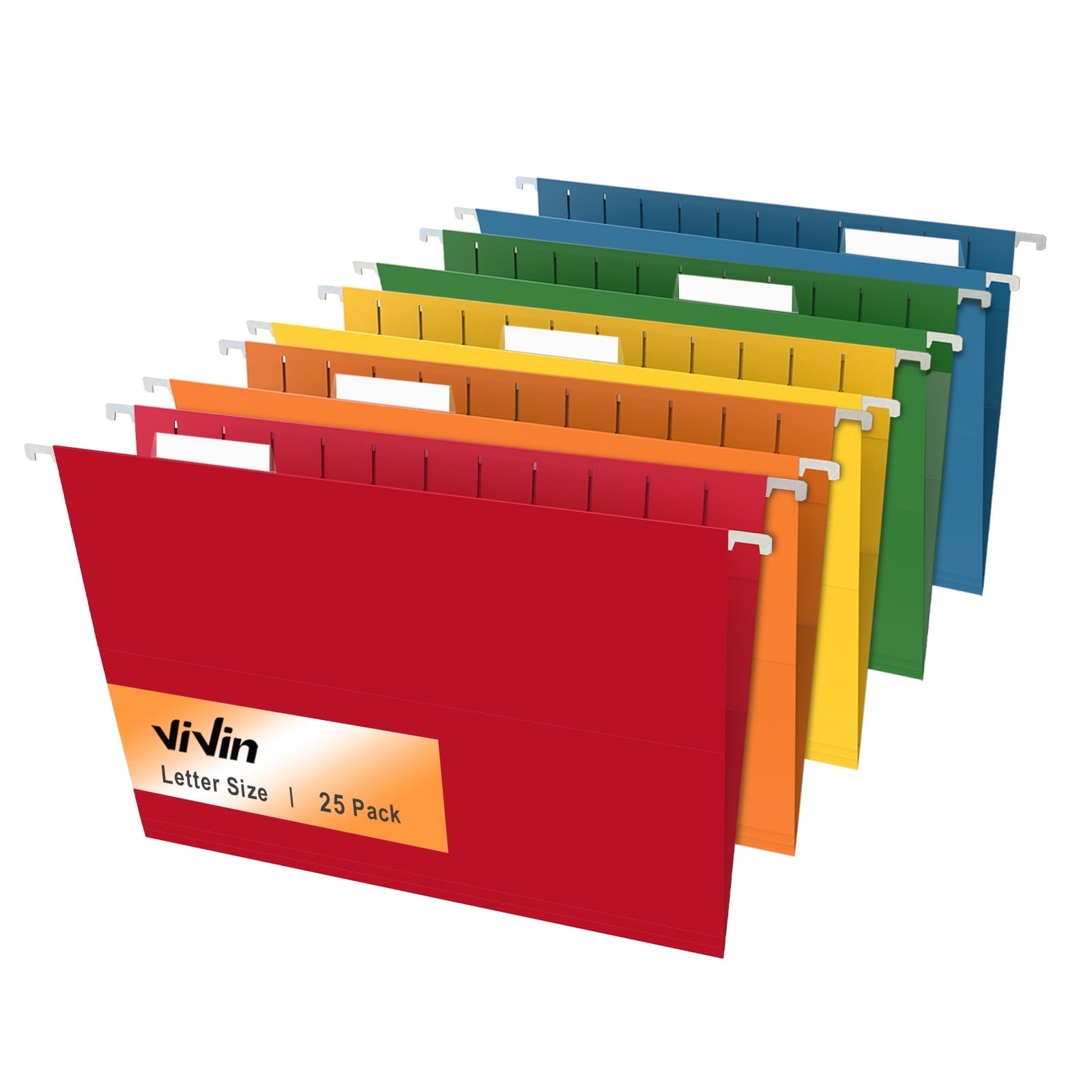 ViVin Hanging File Folders with 1/5 Cut Tabs, 25 Pack Letter Size, for ...