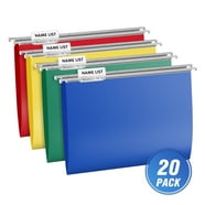 TRU RED Assorted Colored Hanging File Folders, 5 Tab, Letter Size, 25 ...