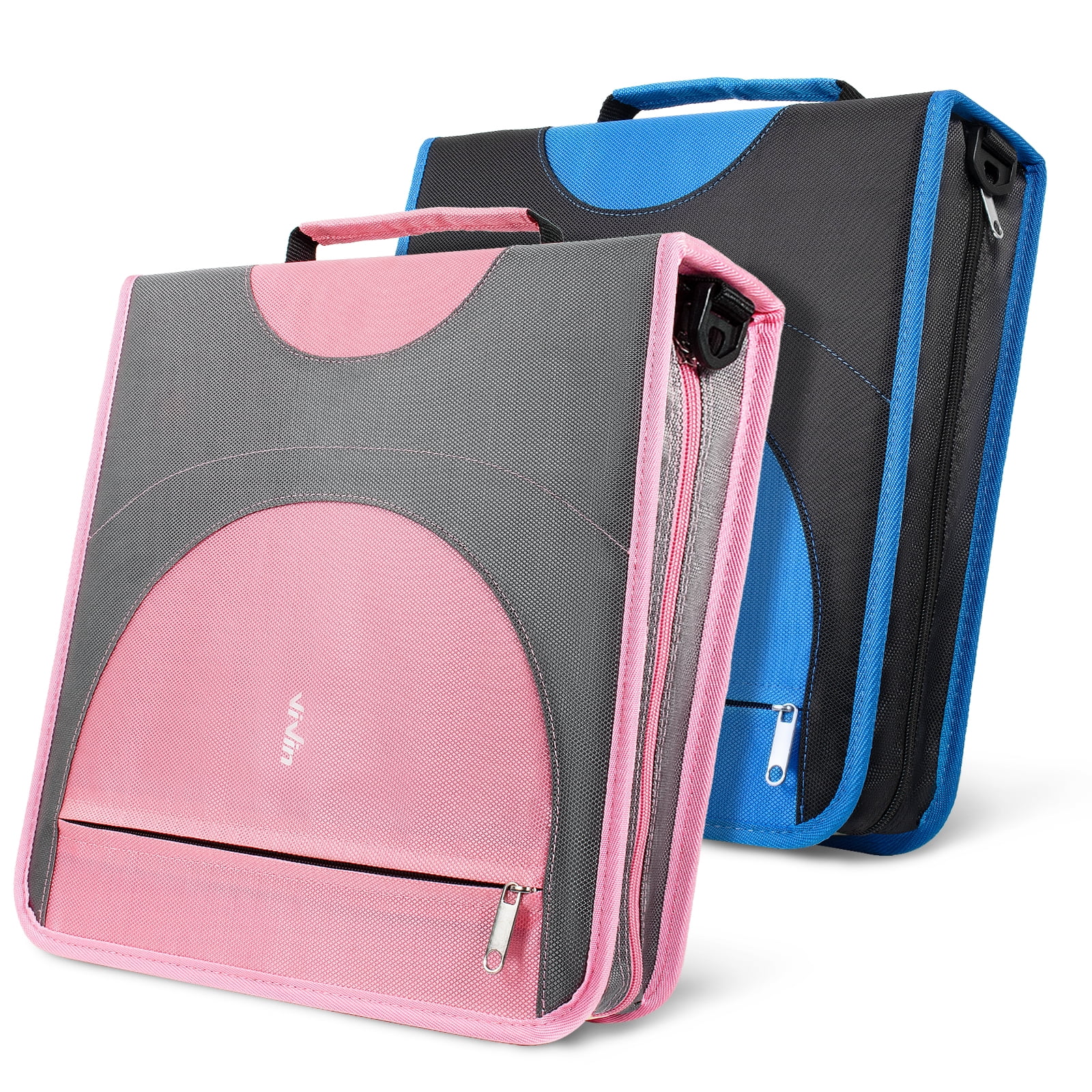 ViVin Zipper Binder 2 Inch O-Ring 450 Sheet Capacity, Multiple Tab and ...