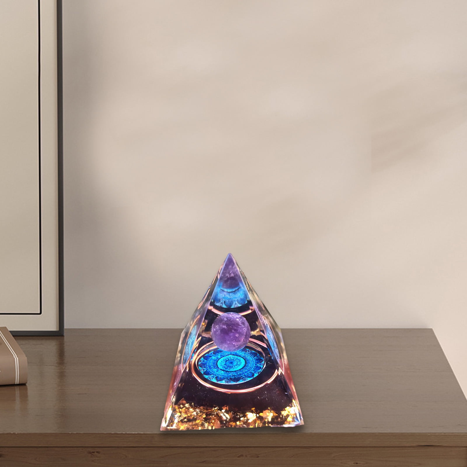 ViYW Blue Eye Crystal Energy Chip Drip Resin Home Office Desktop ...