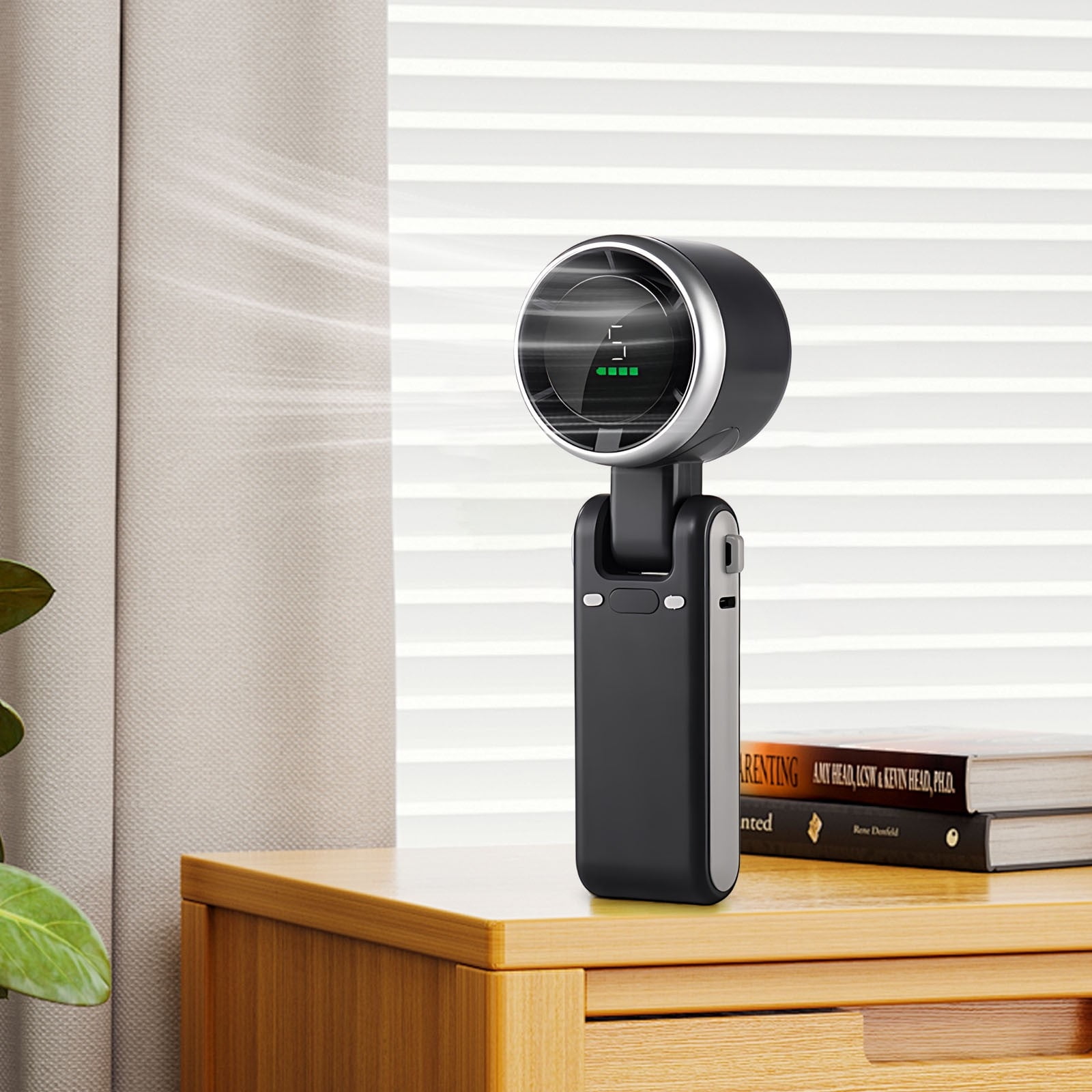 ViYW Mini Electric Turbo Fan, Hanging Neck Fans, Handheld, Foldable ...