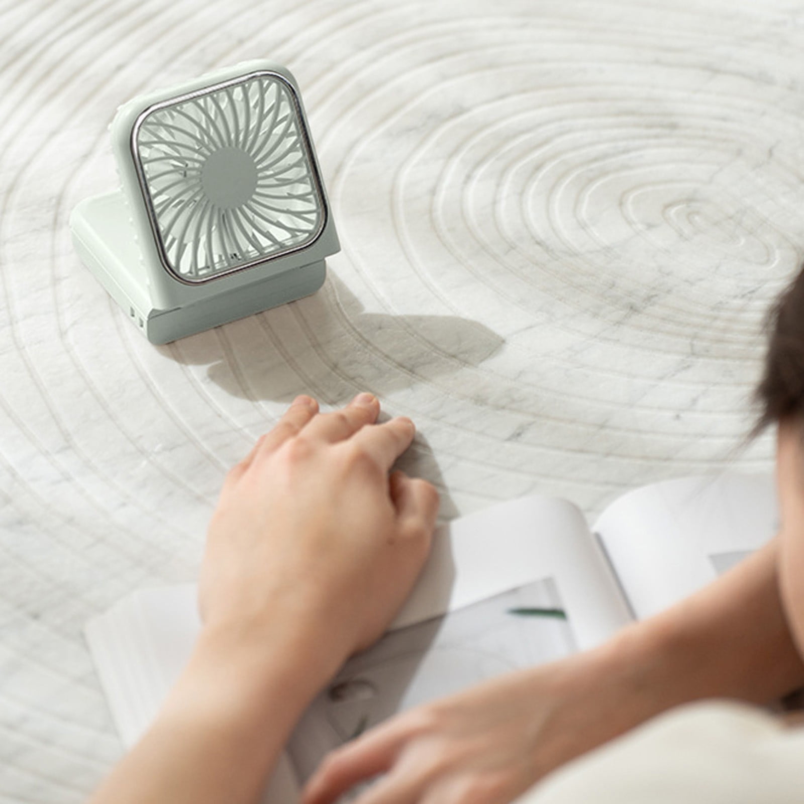 ViYW Portable Handheld Fan, Folding Stand for Desktop, 3 Speed ...