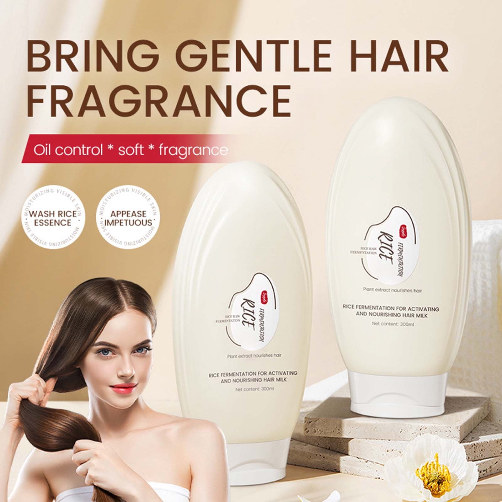 ViYW Rice Puree Hair Care Lotion Is Moisturizing Repairing Frizz And Electricity. Washing Hair ...