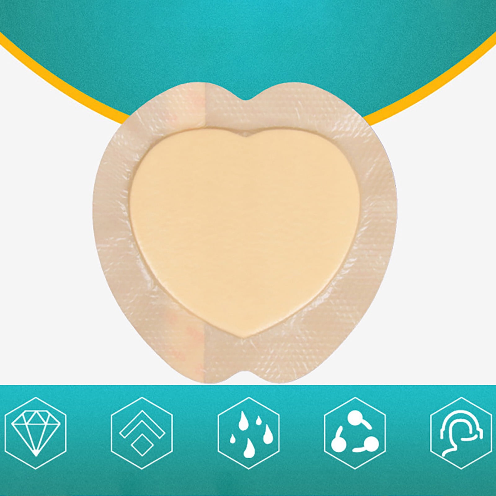 ViYW Sacral Foam Dressing with Border for Ulcer, Pressure Ulcer, Butt ...