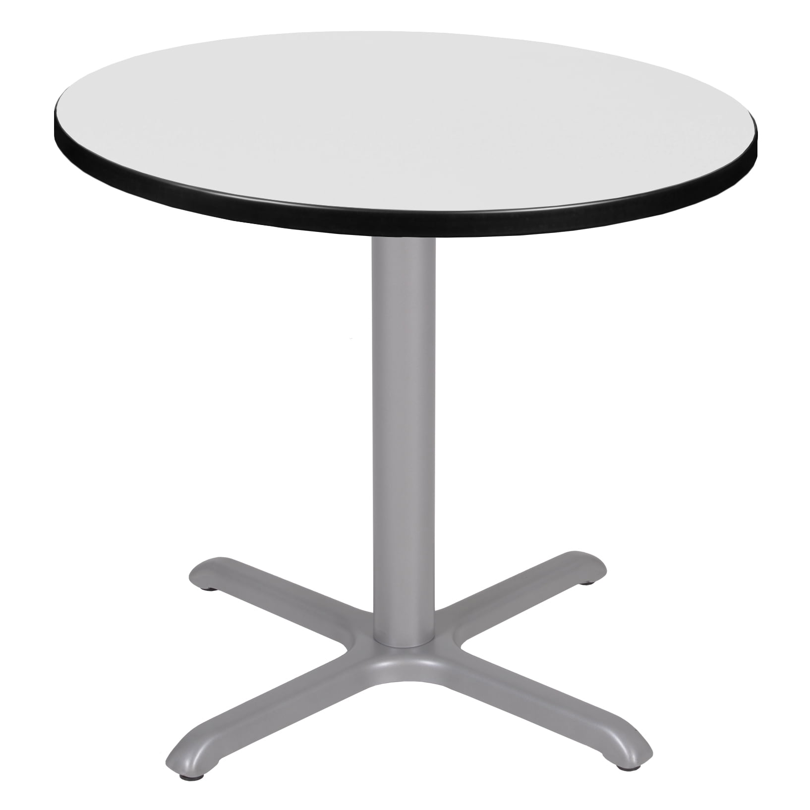 Via 30" Round X-Base Table- White/Grey - Walmart.com