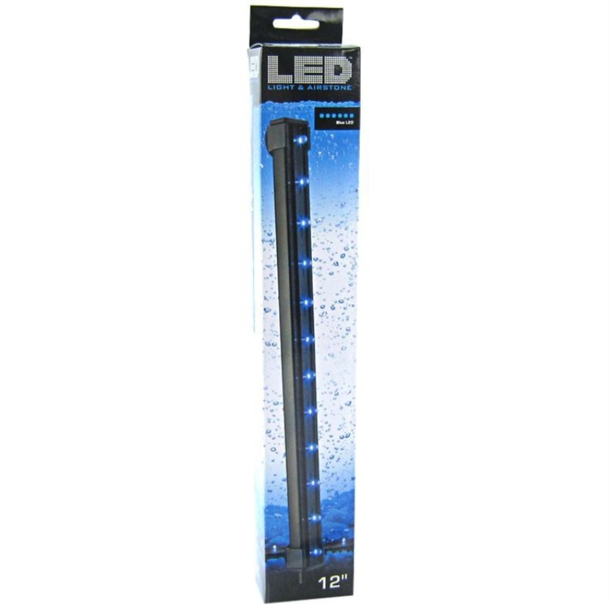 Via Aqua Blue LED Light & Airstone - 2.7 Watts - 12" Long - Walmart.com
