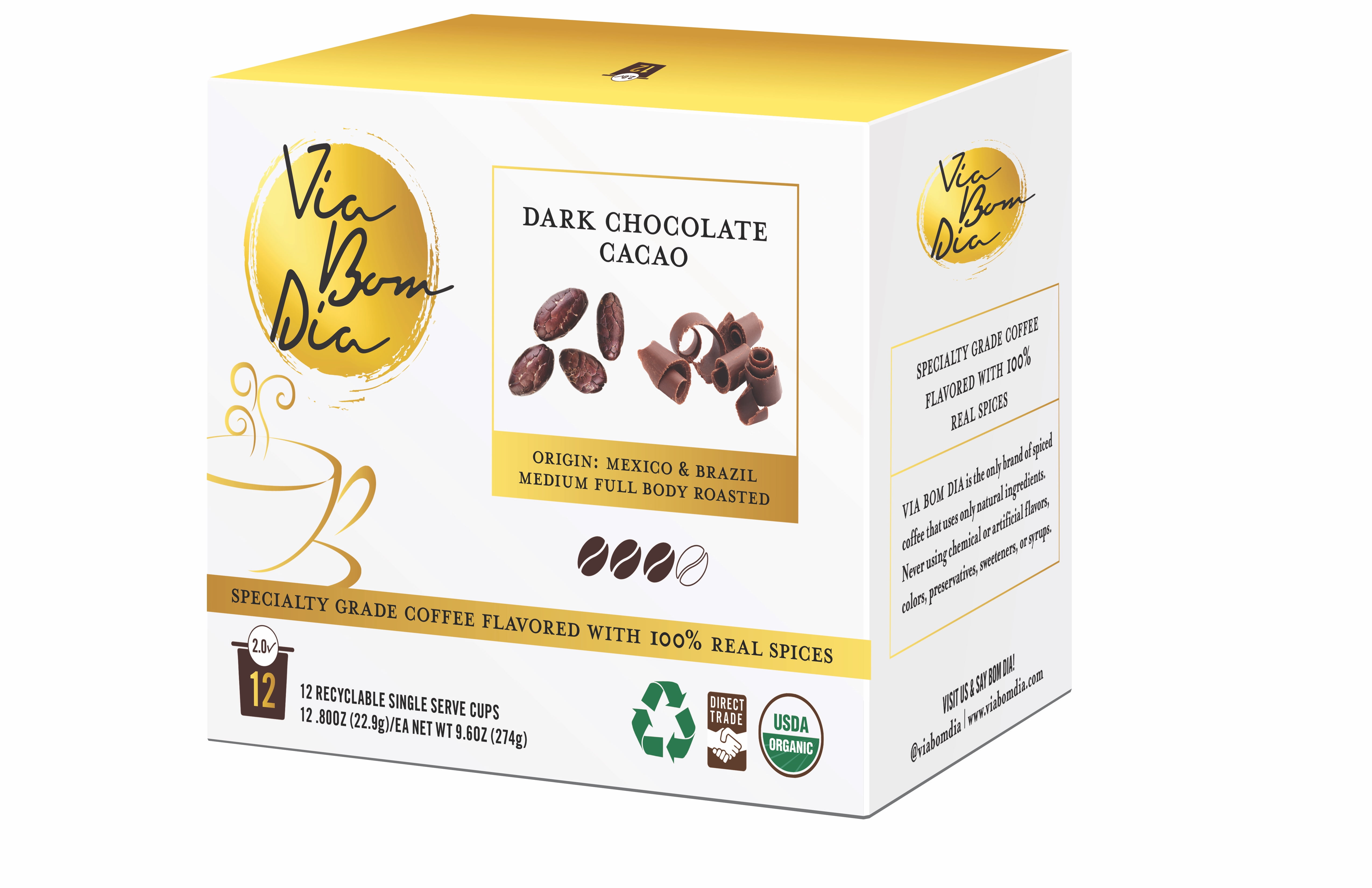 Via Bom Dia 12-Pack Dark Chocolate Coffee K-Cups - Walmart.com