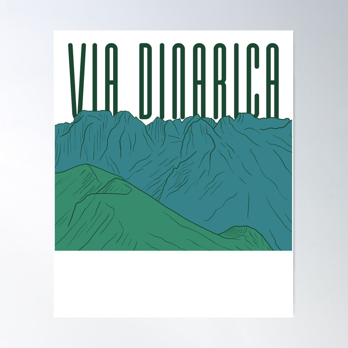 Via Dinarica – Long-Distance Trail Poster Wall Art, Modern Wall Decor For Living Room Bedroom ...