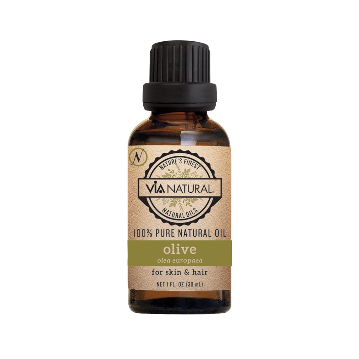 Via Natural 100% Pure Natural Oil Olive For Skin & Hair 1 oz,Pack of 3 ...