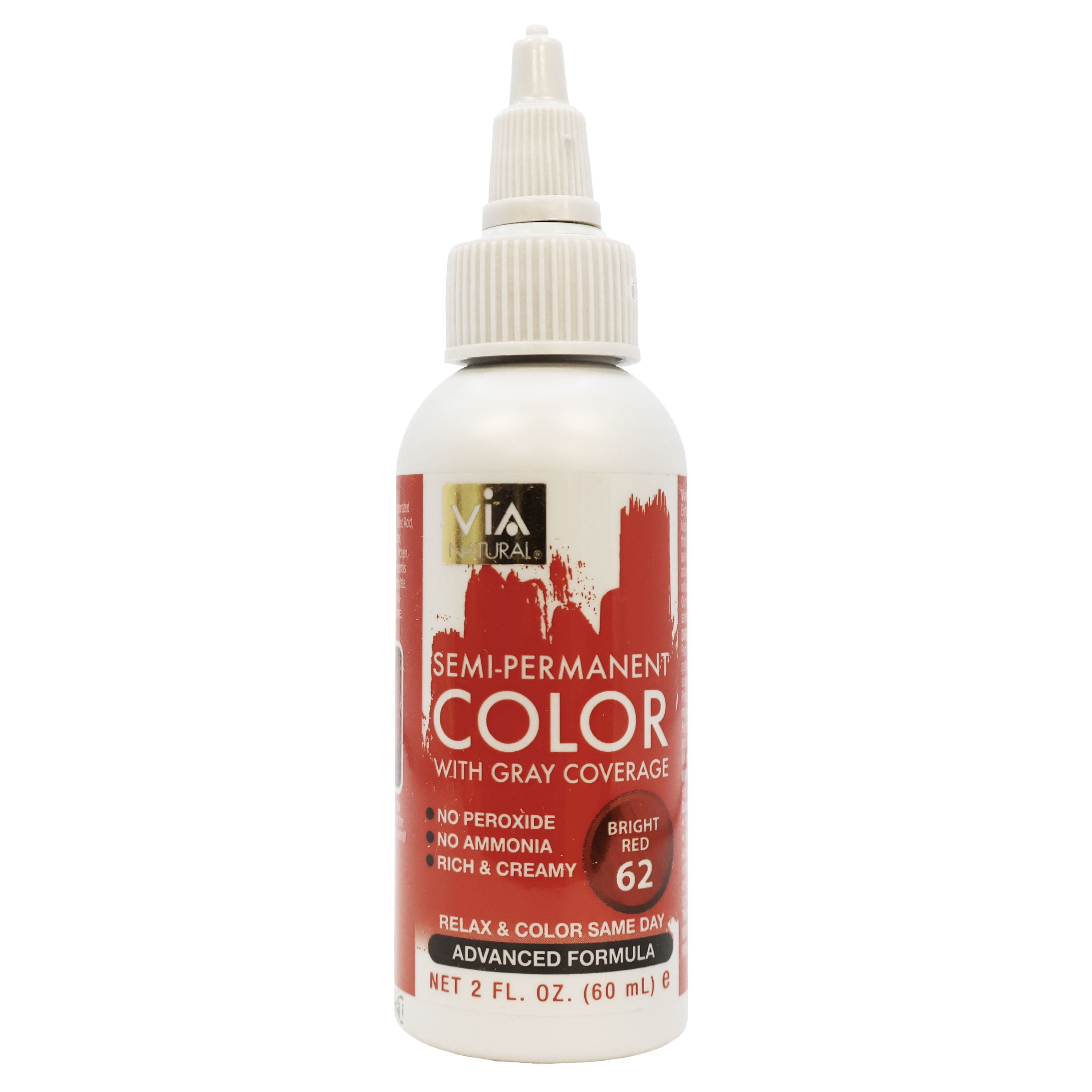 Via Natural Hair Color 62 Bright Red 2 Oz., Pack of 6 - Walmart.com